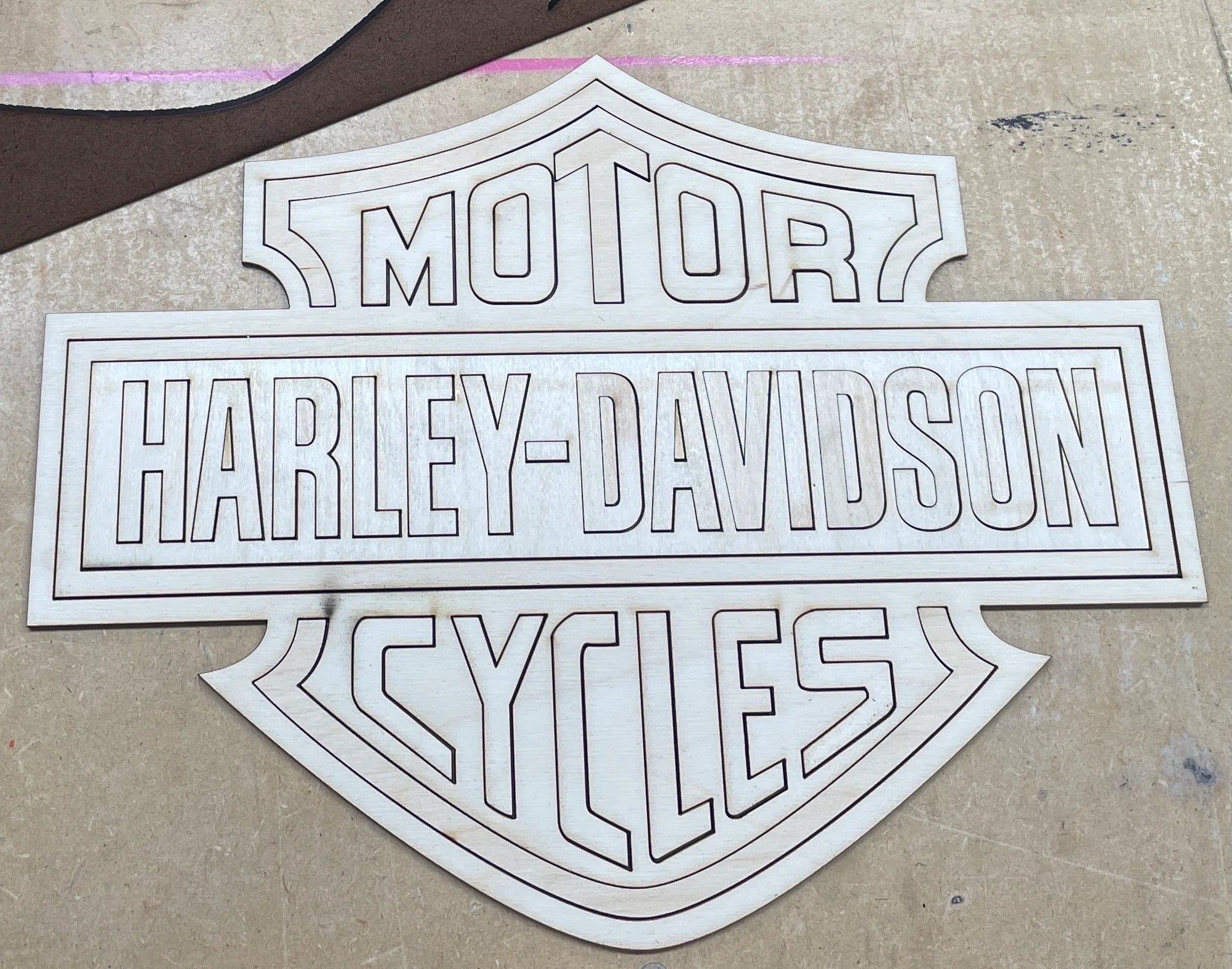 Harley Davidson Logo with Peel-n-Stick PnS Backing – Dwood Studios LLC